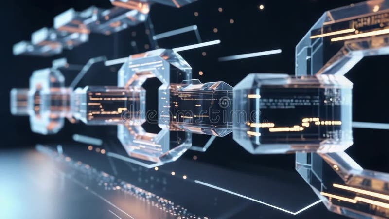 Digital Dna Chain Rotating Over Futuristic Circuit Board Stock Video ...