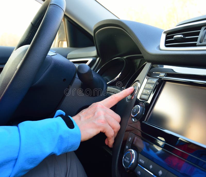 Starting the car stock image. Image of hand, instruments - 129712551