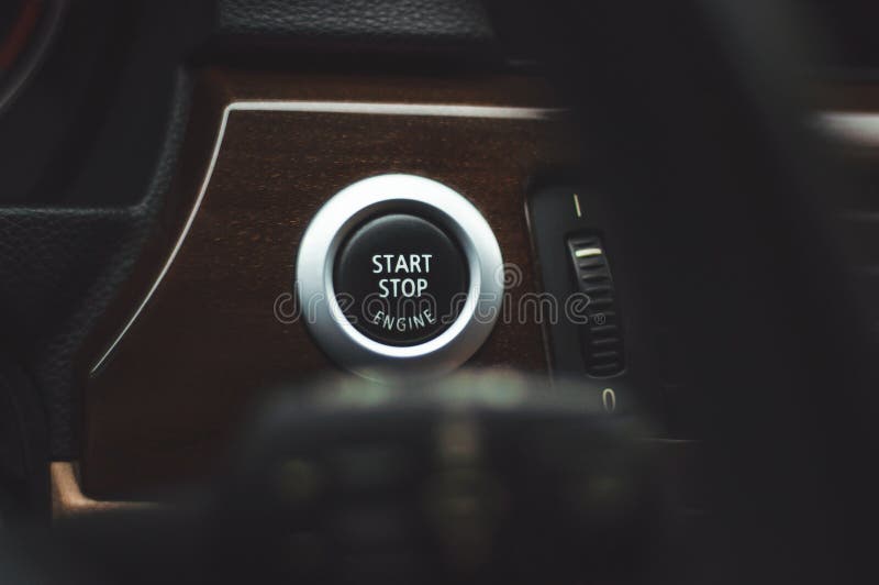 Starting the Car Engine Using a Special Start / Stop Button Built into ...