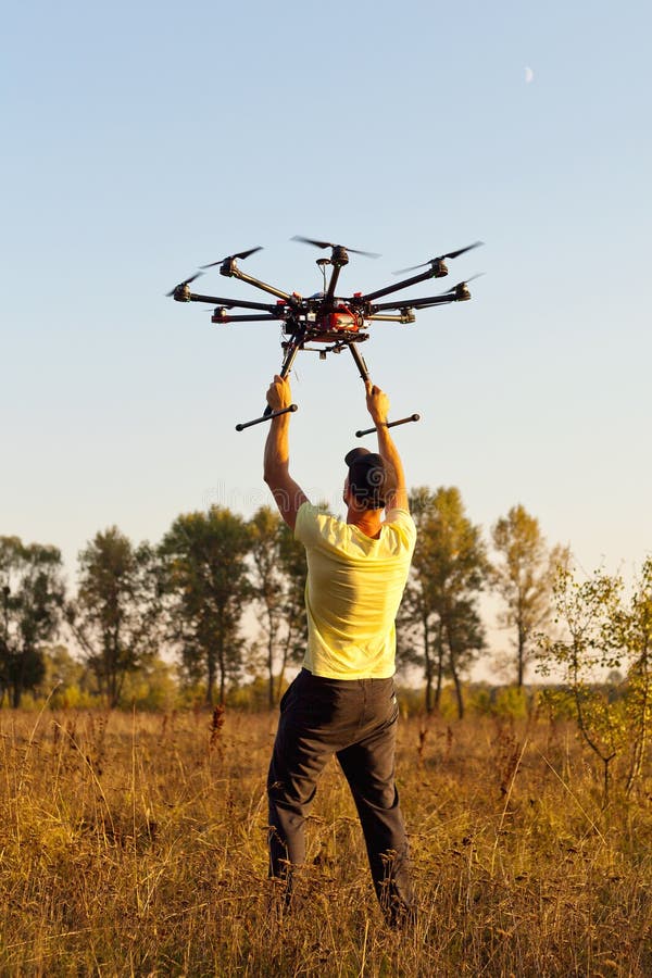 Starting copter stock image. Image of helicopter, aerial - 60491423