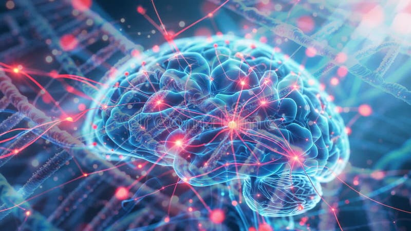 Starting 3D Brain Model Rotating in Digital Space for Visualizing ...