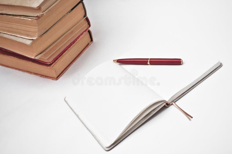 Starting the essay stock photo. Image of notebook, creative - 16248786