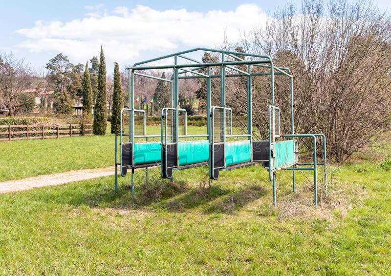 Starting Gates for Horse Races Stock Photo - Image of horse, start ...