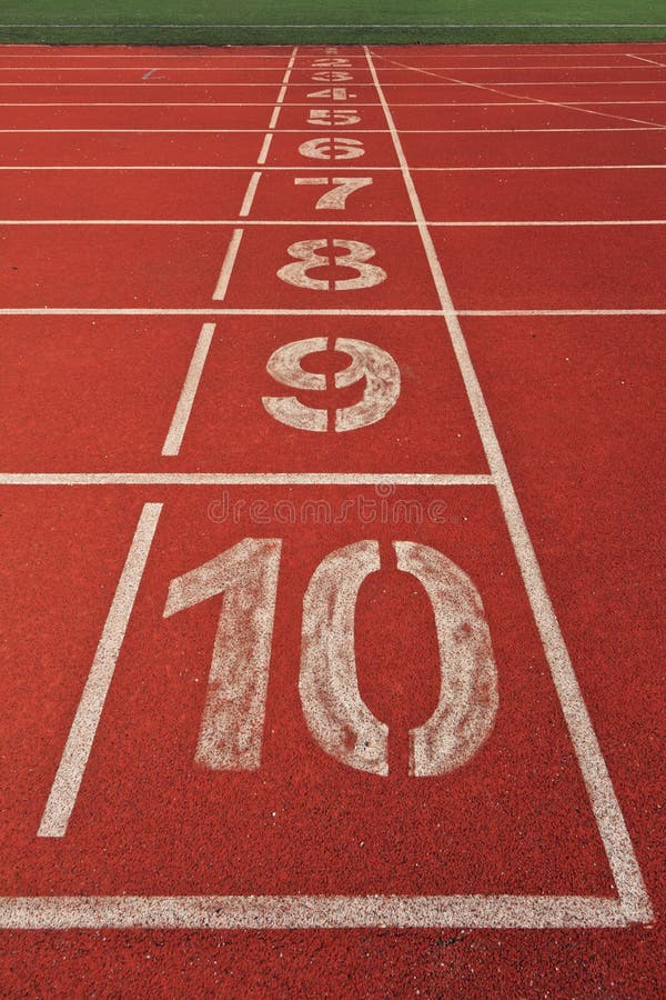 Starting Lane of Running Track Stock Photo - Image of lanes, start ...