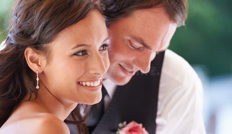 Starting a Life Together. a Couple on Their Wedding Day. Stock Image ...