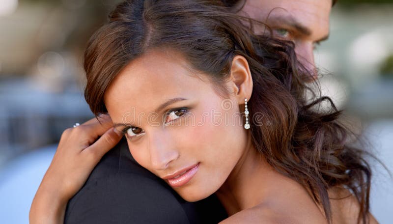 Starting a Life Together. a Couple on Their Wedding Day. Stock Photo ...