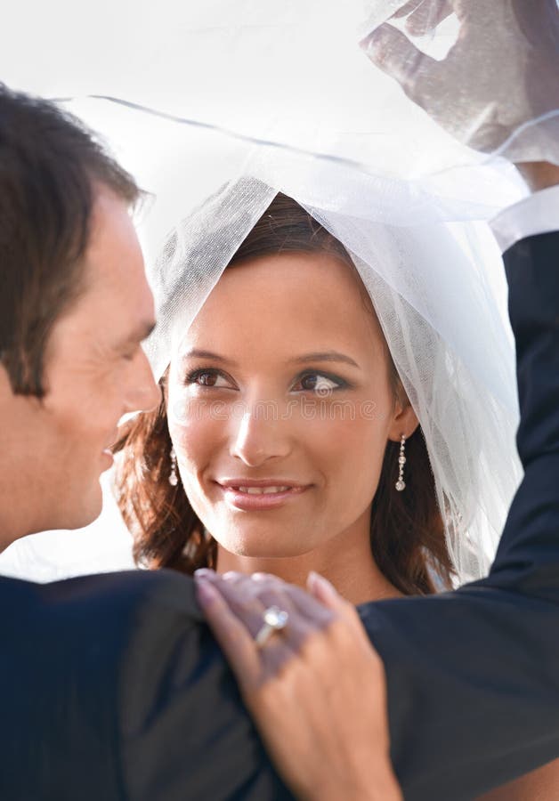 Starting A Life Together A Couple On Their Wedding Day Stock Image