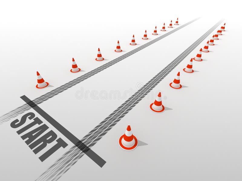 Starting line stock illustration. Illustration of follow - 6078968