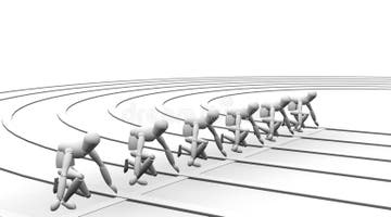 Starting line stock illustration. Illustration of athletes - 749205