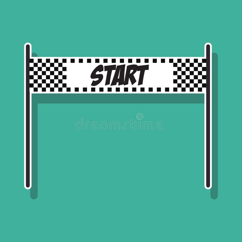 Starting Line Banner. Vector Illustration Decorative Design Stock ...
