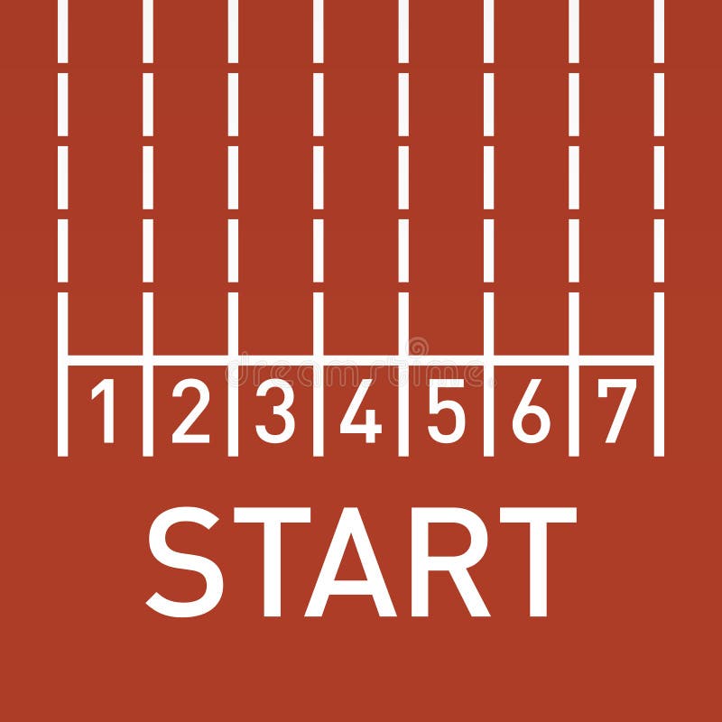 Running Starting Line Kids Marathon 3D Isometric Vector Image Stock ...