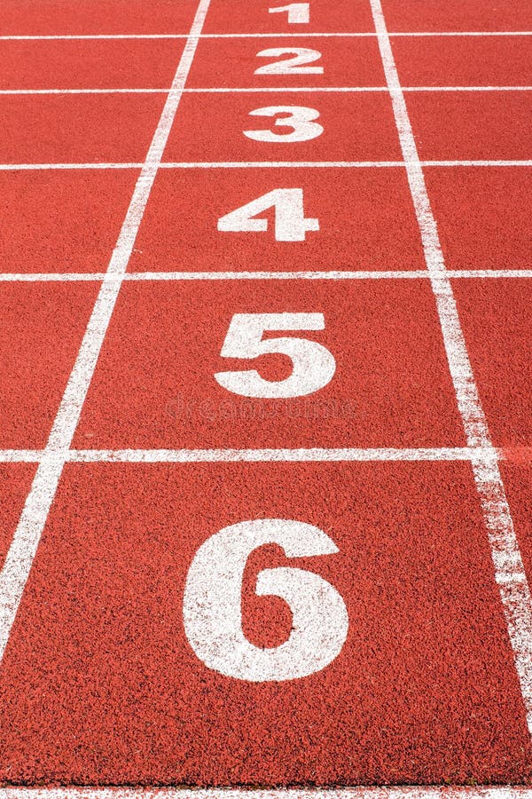 Starting Line at Running Track Stock Image - Image of school, compete ...