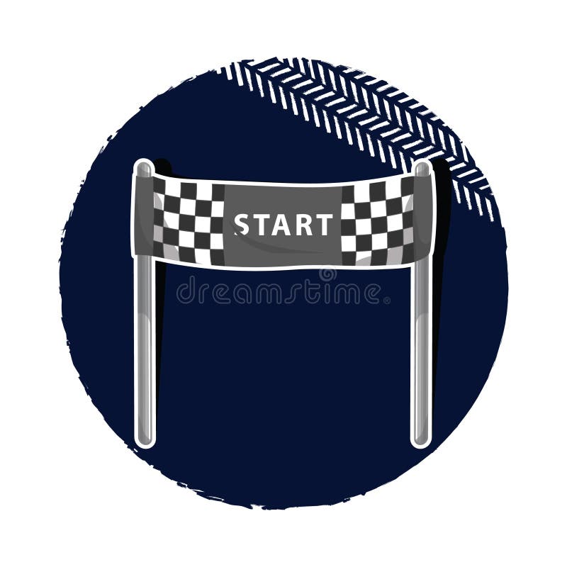 Starting Line Banner. Vector Illustration Decorative Design Stock ...