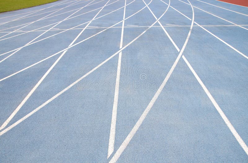 Starting Lines on Running Track Stock Image - Image of level ...