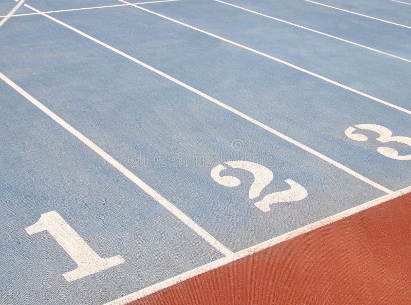 Starting Lines on Running Track Stock Image - Image of road, grass ...