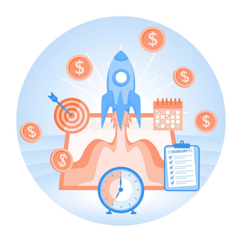 Starting a New Business. Task Planning and Time Management Stock Vector ...