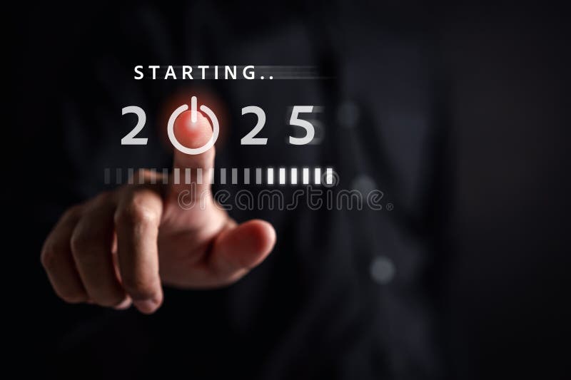 Starting New Year Ambition 2025 Countdown Merry Christmas Happy Stock ...