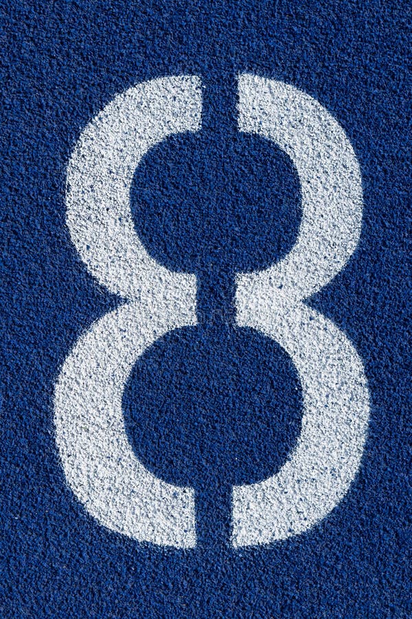 Starting Number Eight on Running Track Stock Photo - Image of athletics ...