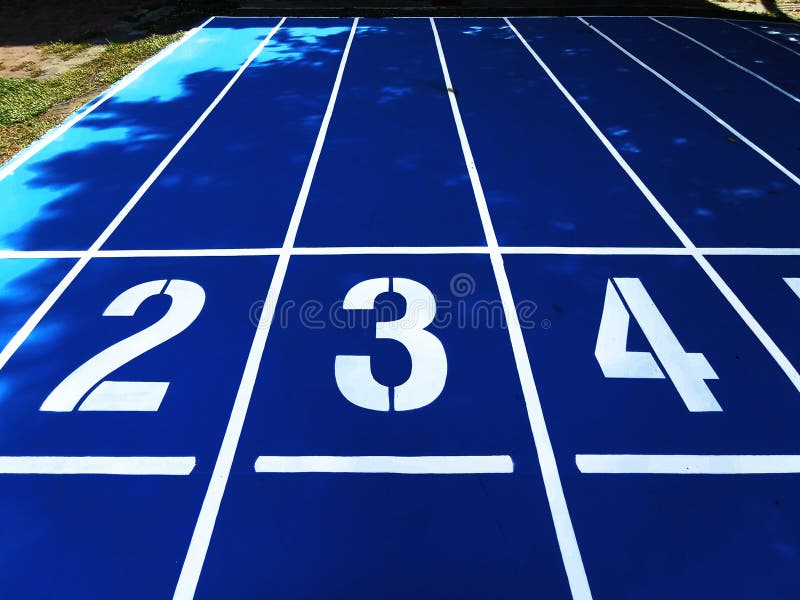 The Starting Number of the Stadium or Athlete S Track (1.2.3.4.5.6.7.8 ...