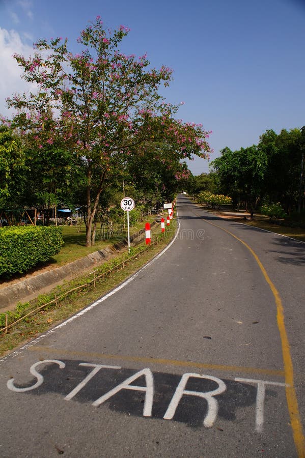 Starting point stock photo. Image of start, street, thailand - 44547136