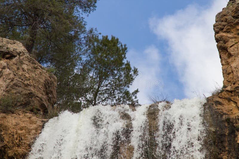 Starting Point of the El Salt De Alcoy Waterfall Stock Image - Image of ...
