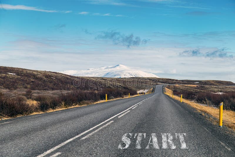 Start - Motivation stock photo. Image of icleand, road - 130249516