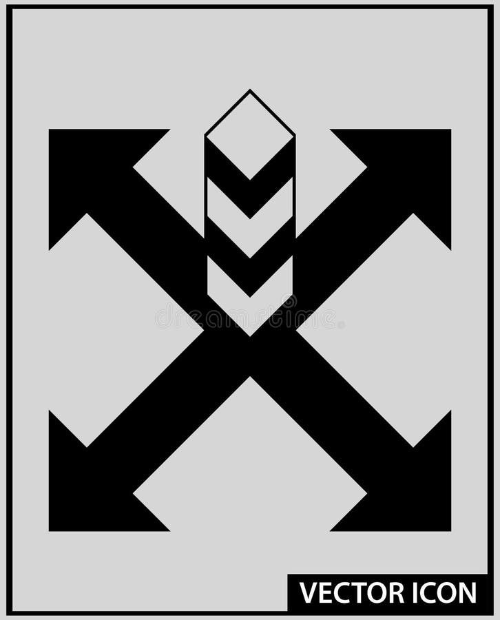 Starting Point of Movement, Intersection, Vector Icon Stock Vector ...