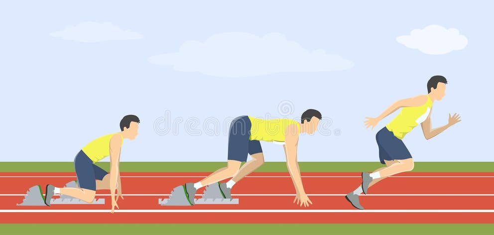 Athletics Starting Block Stock Illustrations – 57 Athletics Starting ...