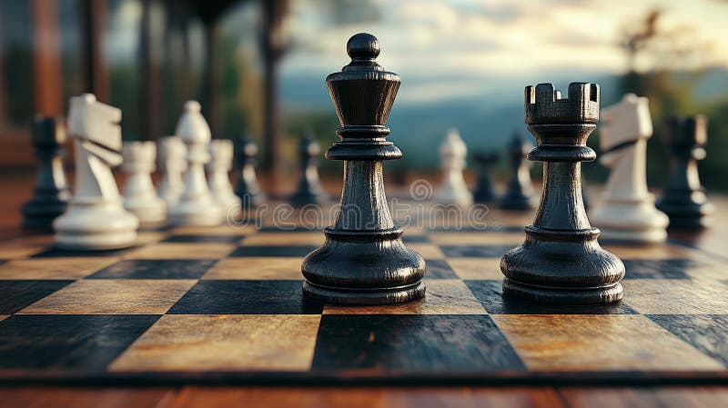 The Starting Position of Chess Pieces on a Board, Isolated and Set ...