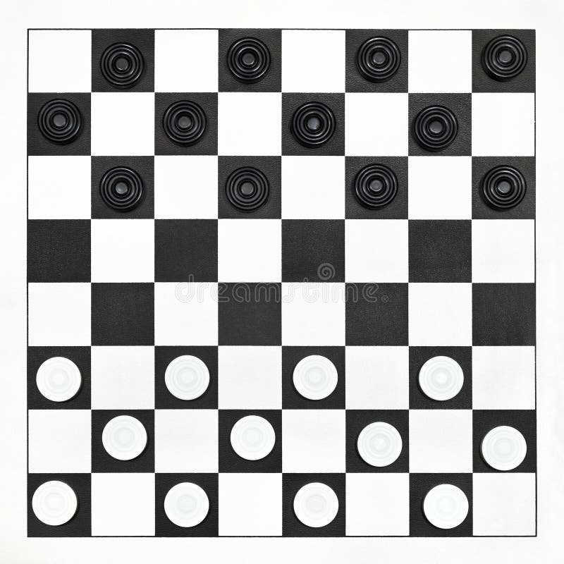 Top View of Starting Position on Checkers Board Stock Image - Image of ...