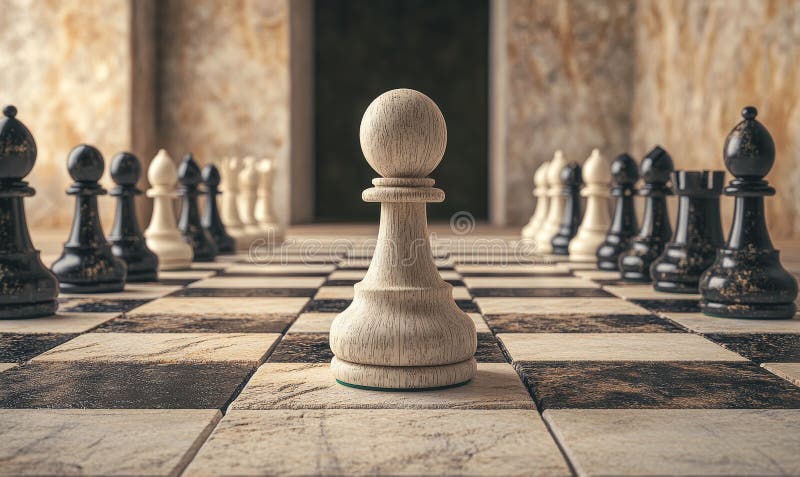 In the Starting Position, a Full Set of Chess Figures is Displayed on a ...