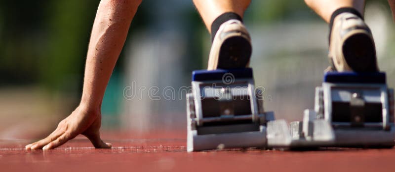 Starting block stock image. Image of contest, training - 10305389