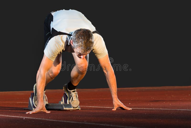 Starting in Track and Field Stock Photo - Image of action, contest ...