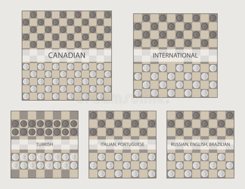 Starting Positions in Draughts Game Vector Illustration Stock Vector ...