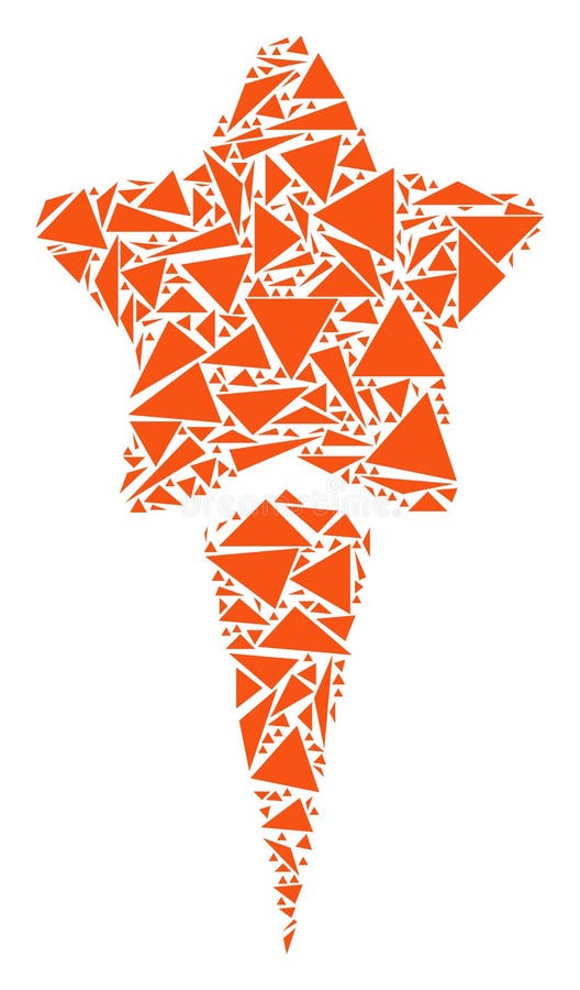 Starting Star Collage of Triangles Stock Vector - Illustration of shiny ...