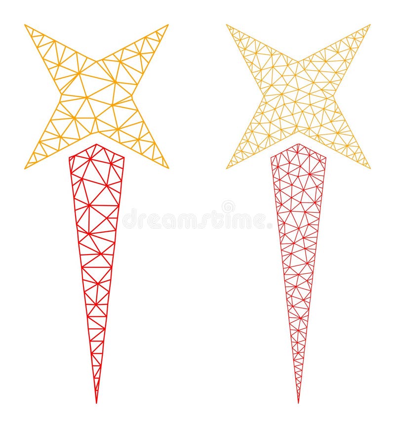 Starting Star Icons - Vector Triangle Mesh Stock Vector - Illustration ...