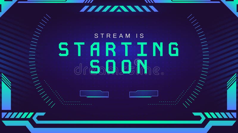 Starting Stream Screen Ui. Game Live Streaming Banner Template, Modern ...