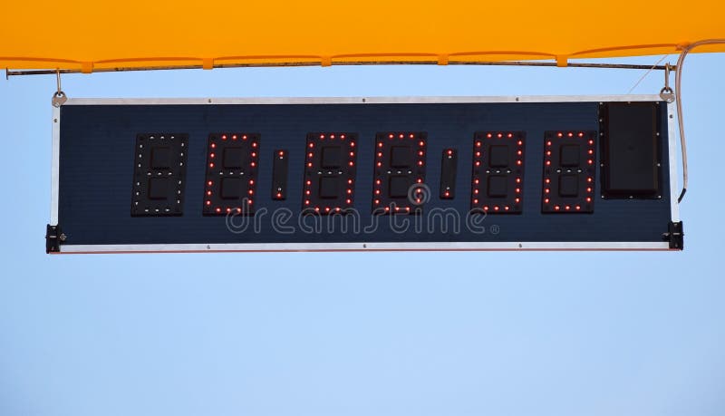 Starting Timer of the Running Track Stock Photo - Image of block ...