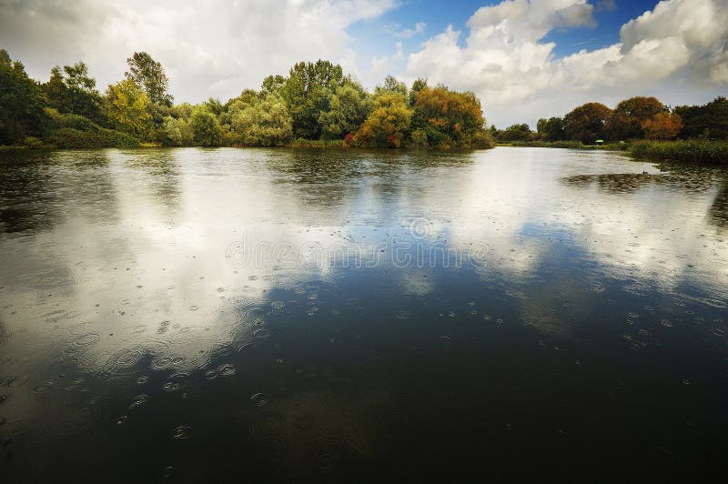 Starting to Rain stock photo. Image of drops, water, clouds - 3596974