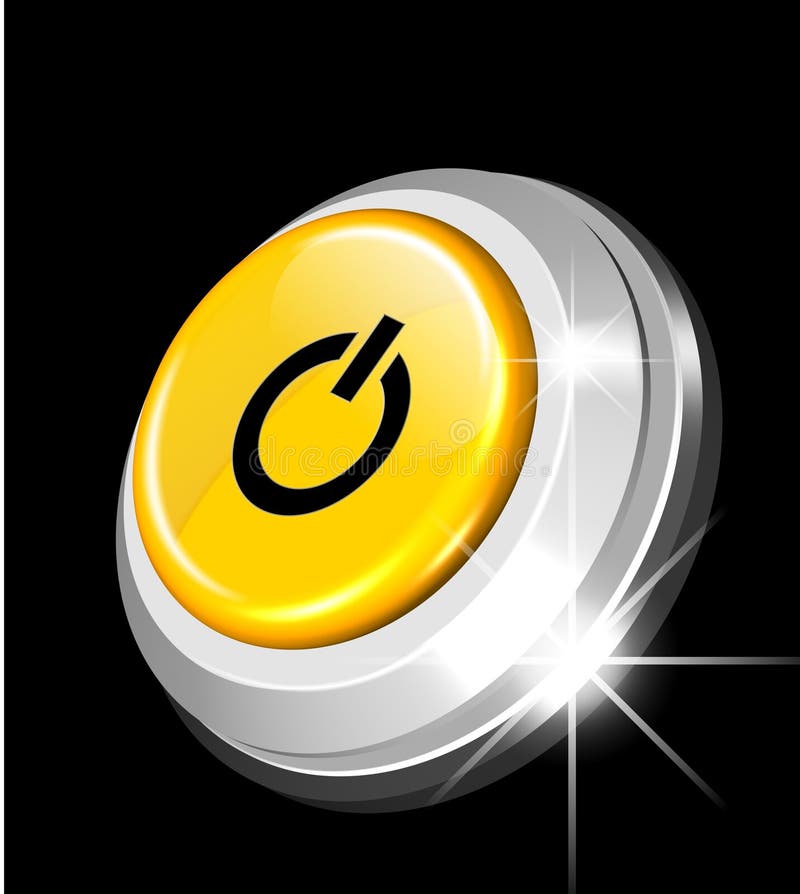 Goldener Startknopf stock abbildung. Illustration von startknopf - 26694190