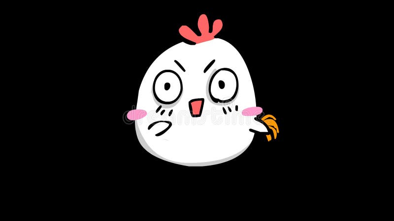 Startled Egg Animation with Transparent Background Stock Video - Video ...