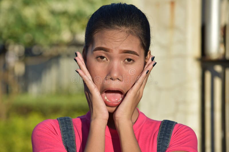 A Startled Female Woman stock photo. Image of women - 152223450