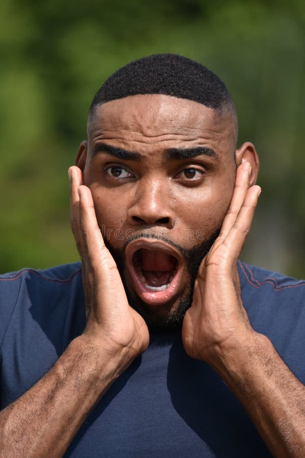 A Startled Handsome Male Man Stock Image - Image of startled, looking ...