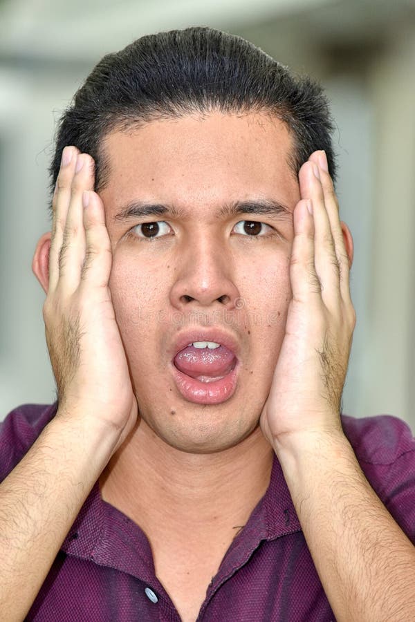Startled Male Man stock image. Image of startle, masculine - 128411633