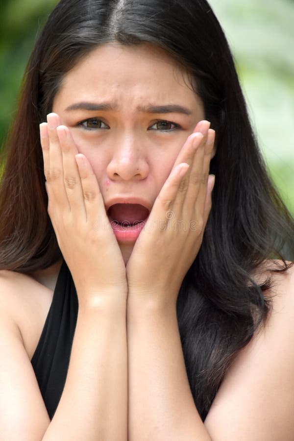 Startled Pretty Diverse Female Stock Image - Image of beautiful, female ...