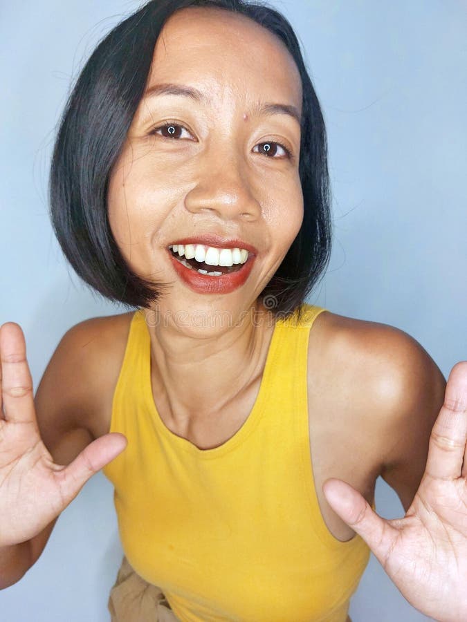 A Startled Young Asian Female Isolated Stock Photo - Image of startled ...