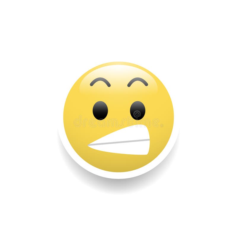 Startling Face Emoticon,Vector and Illustration Stock Vector ...