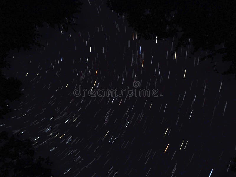 NYS Nightsky Star Trails Summer of 2020 Stock Image - Image of motion ...
