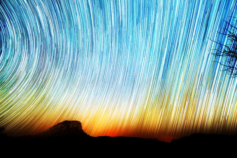 Startrails comets stock image. Image of startrails, milky - 50372595