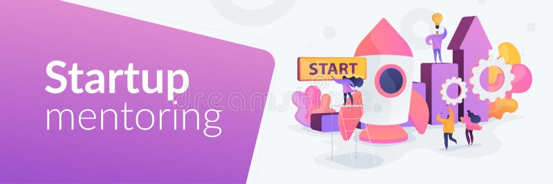 Startup Accelerator Web Banner Concept. Stock Vector - Illustration of ...